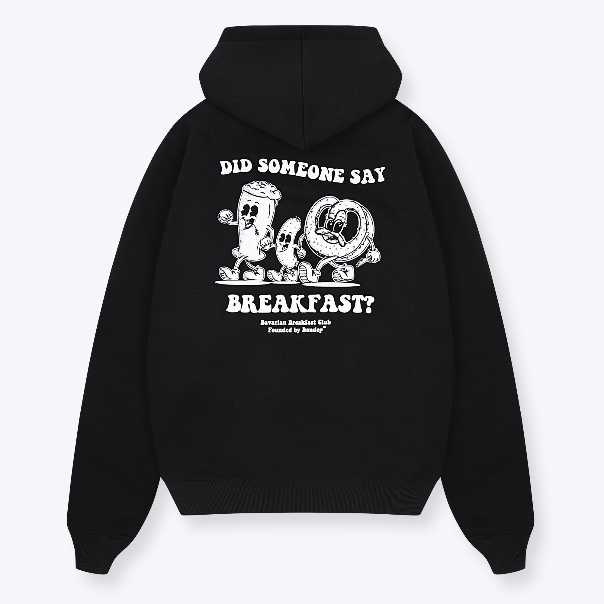 Bavarian Breakfast Hoodie schwarz – Buadep
